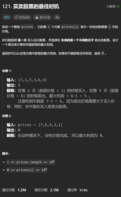 Leetcode—121买卖股票的最佳时机【简单】买卖股票的最佳时机 灵茶山艾府 Csdn博客