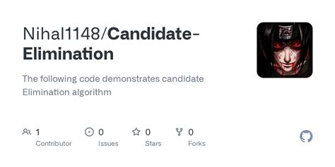 Github Nihal1148candidate Elimination The Following Code