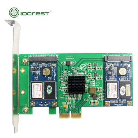 Iocrest 4 Ports Msata To Pci E X2 Adapter With Raid Pci Express 20 To