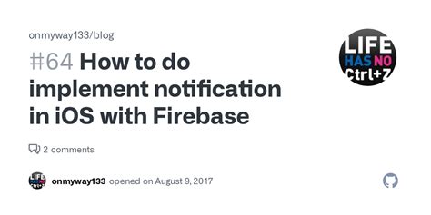 How To Do Implement Notification In Ios With Firebase · Issue 64