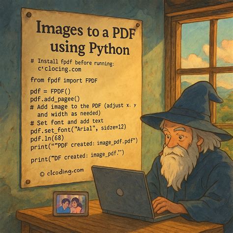 images to a pdf using python python coding