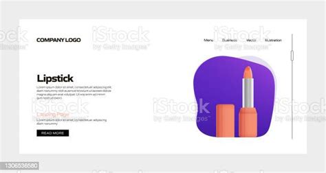 플랫 만화 스타일의 립스틱 콘셉트 컬러풀 벡터 일러스트레이션 미용 바디 케어 및 화장품 관련 현대 벡터 일러스트 사이트 방문 페이지 0명에 대한 스톡 벡터 아트 및 기타
