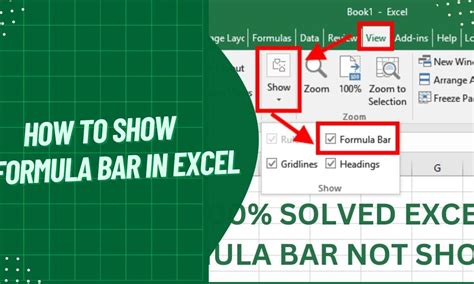 How To Show Formula Bar In Excel A Pros Handbook To Boosting