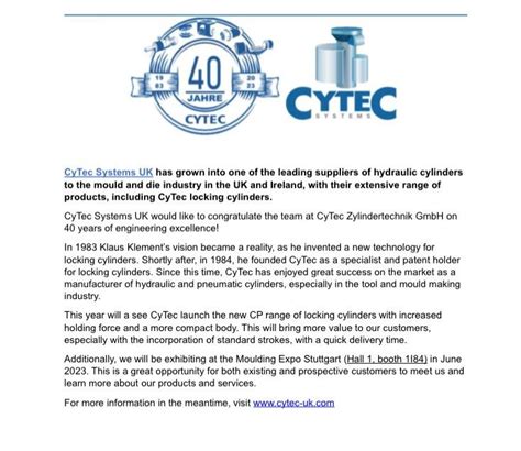 Cytec Systems Uk Ltd On Linkedin Cytec Zylindertechnik Gmbh