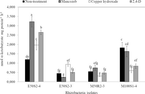 Quantitative Estimation Of Acc Deaminase Activity Of 4 Rhizobacterial