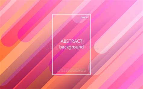 Abstract Colorful Orange Pink Modern Geometric Dynamic Shape Background Stock Vector
