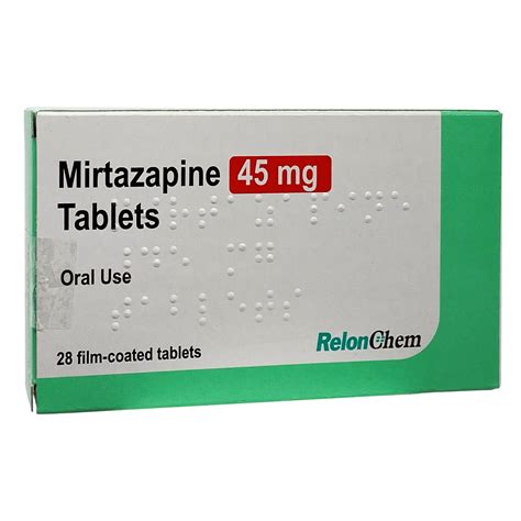 Mirtazapine 45mg Tablets X 28 Relonchem