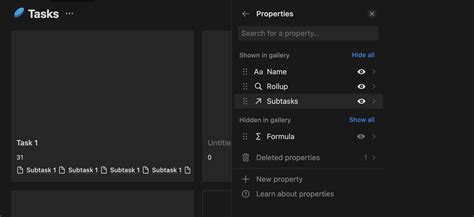 sum items in gallery view r notion
