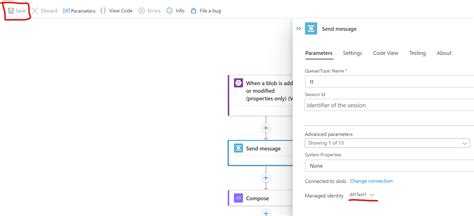 enabling save button after the user selects managed identity · issue