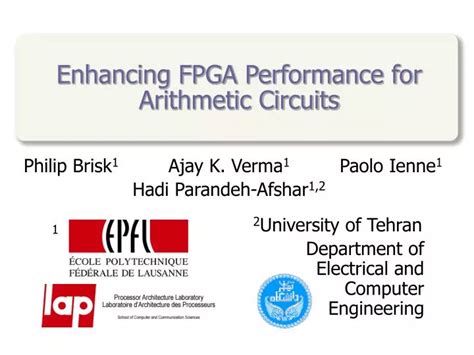 Ppt Enhancing Fpga Performance For Arithmetic Circuits Powerpoint