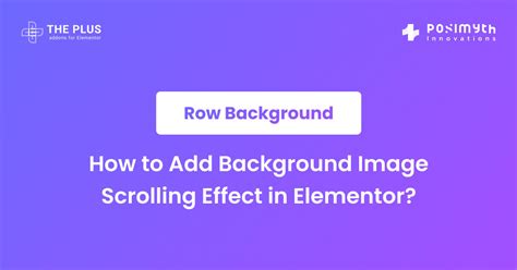 How To Add Background Image Scrolling Effect In Elementor The Plus Addons For Elementor