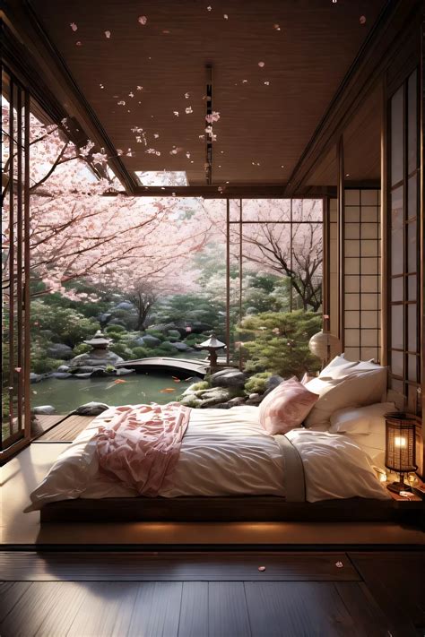 This Cherry Blossom Bedroom Is Breathtakingly Serene Japanese Interior Bedroom Makeover
