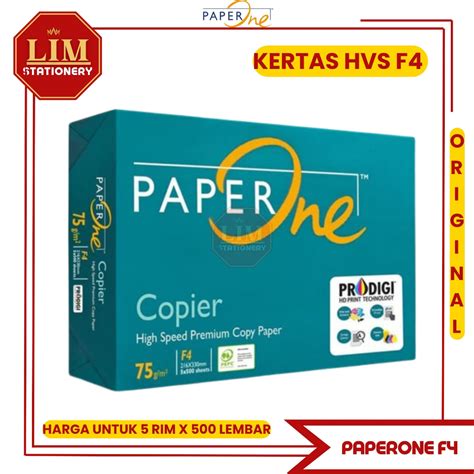 Jual Instant Kertas Hvs F4 75gr Putih 1dus Paperone Shopee Indonesia