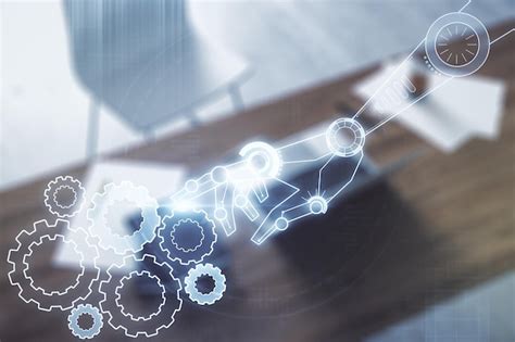 Premium Photo Creative Abstract Robotics Technology Hologram And