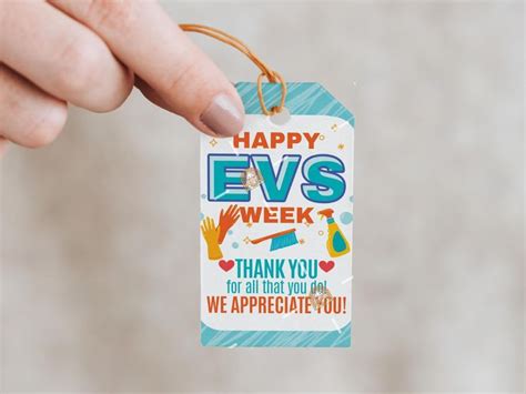 Evs Week Tags Printable Healthcare Environmental Services Week T Tag Evs Week Cookie Tag
