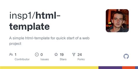 github insp1 html template a simple html template for quick start of