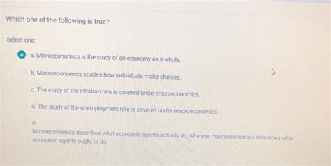 Solved Which one of the following is true? Select one: a. | Chegg.com