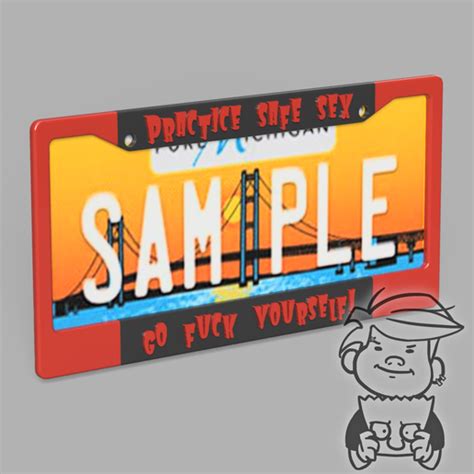 🇺🇸 Safe Sex License Plate Cover Usa・ Stl File For ・cults
