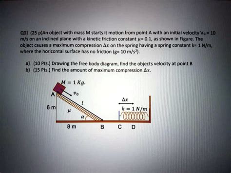 solved 03 25 pjan object with mass m starts it motion from point a