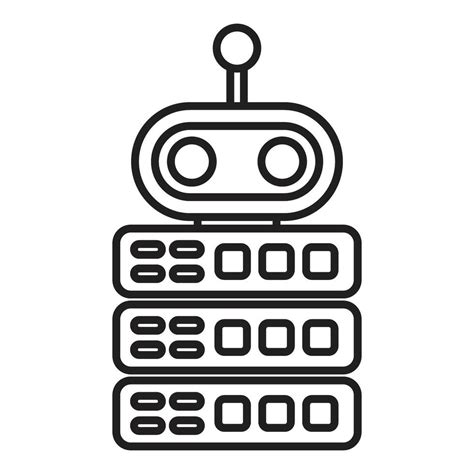 Robot Managing Data Servers Artificial Intelligence And Cloud