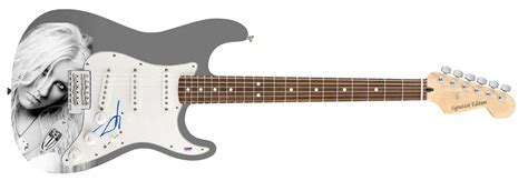 Christina Aguilera Signed Pickguard On A Custom Signature Edition
