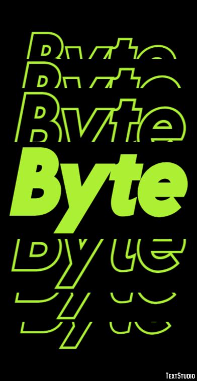 Byte Modern Stroke Text Effect Generator