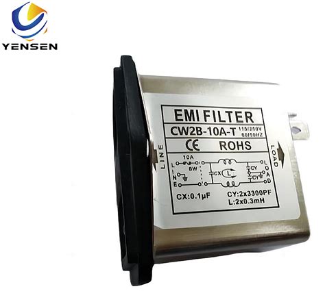 125250v General Ac Socket Iec Inlet Emi Filter With 2 Fuses And Switch