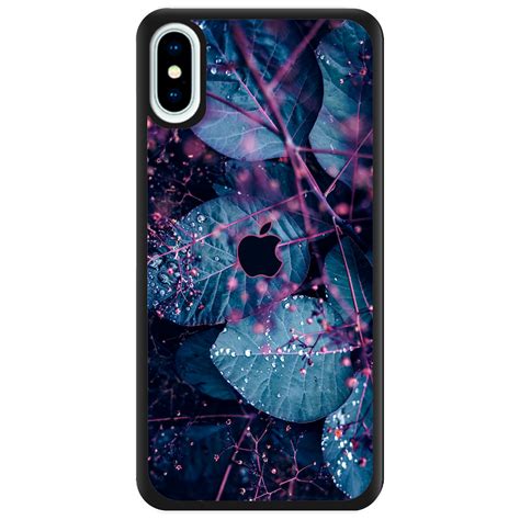 【Чехол для Apple Iphone X пластиковый с чёрными силиконовыми бортиками Morning Dew】 Купить с