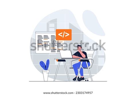 Ui Ux Development Web Concept Character Stock Vector Royalty Free 2303174957 Shutterstock