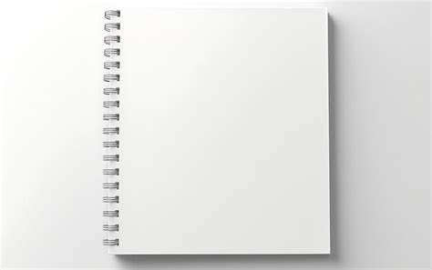 Premium Photo Top View Spiral Bound Notepad Mockup