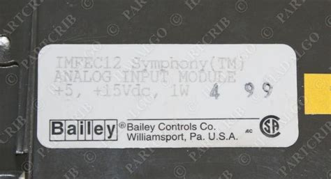 Bailey Imfec12 Abb Analog Input Module New