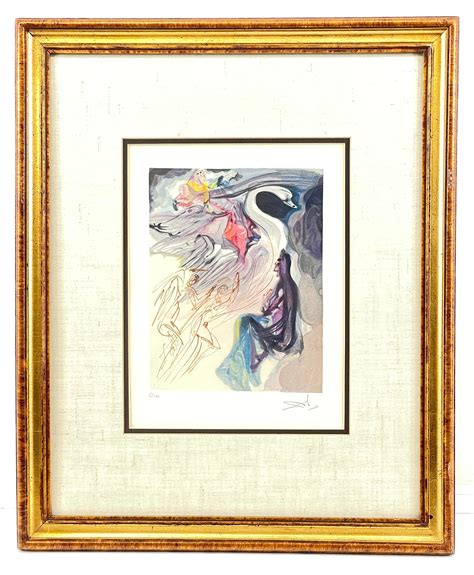 Lot Salvador Dali Heaven Canto 19 Wood Engraving