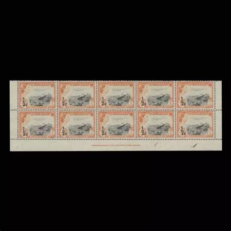 SWAZILAND MNH ½c Havelock Asbestos Mine imprint plate block PicClick UK