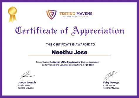 neethu jose on linkedin testingmavens mavenappreciate grateful 16