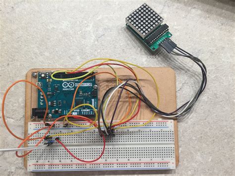 arduino 8x8 led matrix with button 5 steps instructables