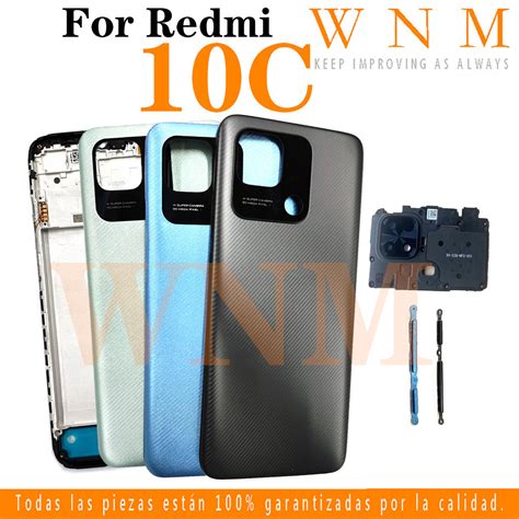 For Redmi 10c Lcd Front Frame Bezel Back Battery Cover Middle Frame