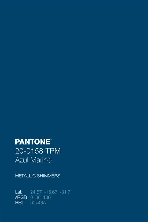 Pantone 20 0158 Tpm Azul Marino Color Code Cool Color Palette