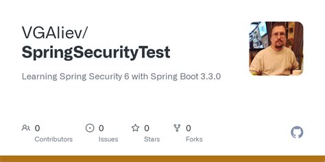 Github Vgaliev Springsecuritytest Learning Spring Security 6 With Spring Boot 3 3 0