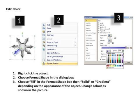 layout of converging 7 steps linear flow circular diagram powerpoint slides
