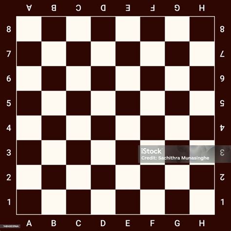 Chess Board Template Printable Vector Stock Illustration Download