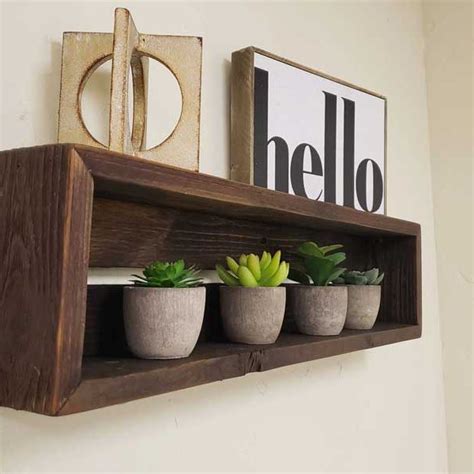 Rustic Floating Shelf With Hand Rubbed Oil Finish Rockin Wood USA