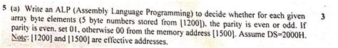 Solved 3 5 A Write An Alp Assembly Language Programming