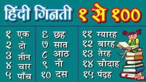 1 स 100 तक हद गनत Number Counting in Devnagri Hindi Mobile Sathi A Great Platform to