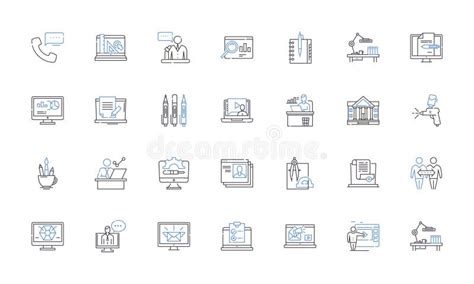 Fabrication Line Icons Collection Welding Machining Cutting Forming Sheetmetal Assembly