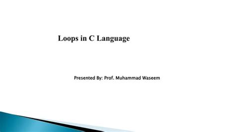 while loop do while loop for loop pptx programming languages