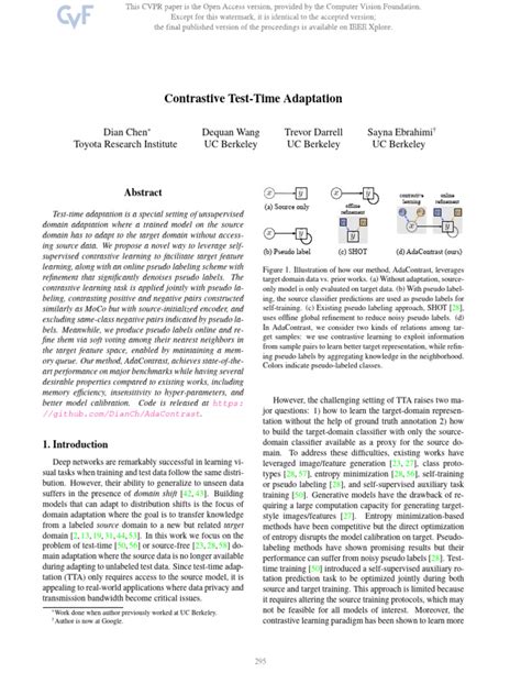 Chen Contrastive Test Time Adaptation Cvpr 2022 Paper Pdf