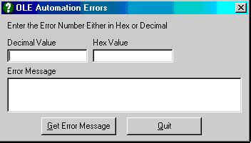 Decode OLE Automation Errors With FormatMessage API In VB