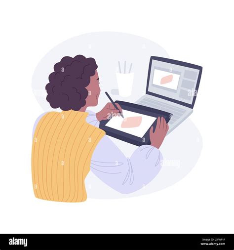 Graphic Design Classes Isolated Cartoon Vector Illustrations Stock