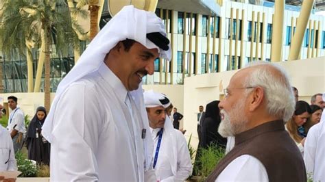 Pm Modi Meets Qatars Ruler Tamim Bin Hamad At Cop 28 Discusses
