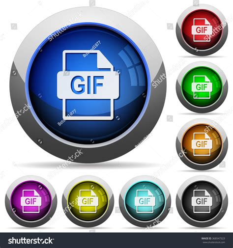 Set Round Glossy  File Format Stock Vector Royalty Free 368547323 Shutterstock